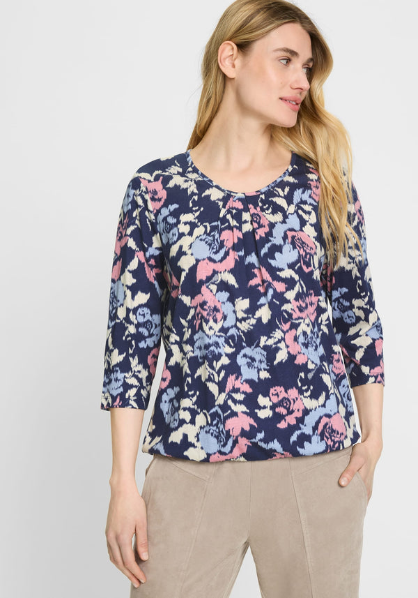 Abstract Floral T-Shirt - Olsen Fashion